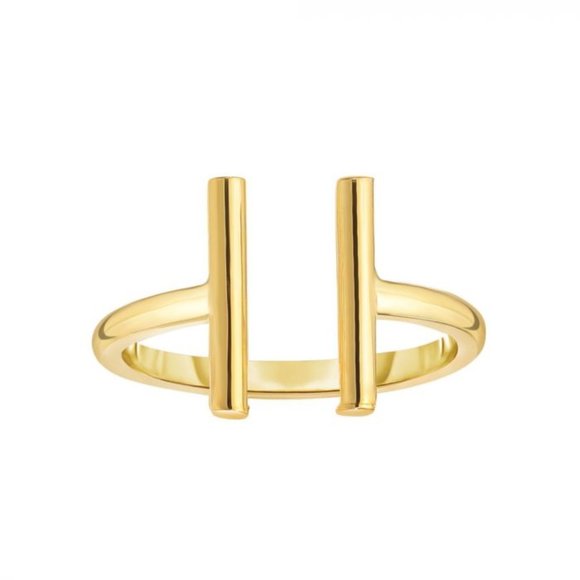 Jewelry | 14k Gold Open Double Bar Ring | Poshmark